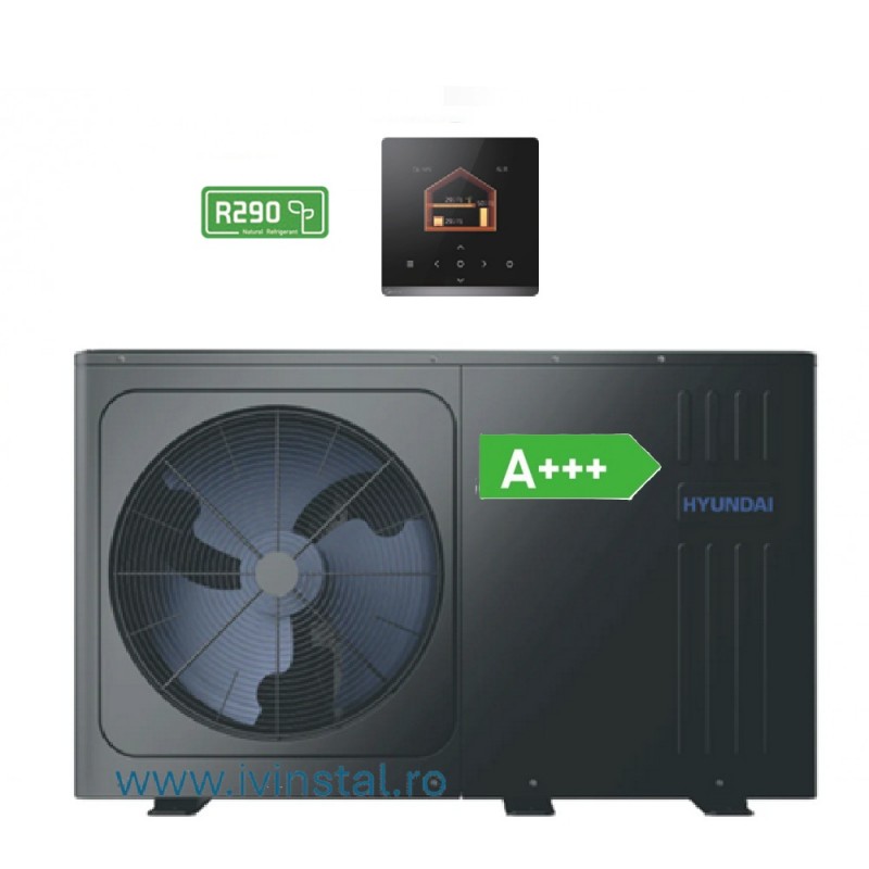 Pompa de caldura aer-apa HYUNDAI Monobloc - 8kW / 220V - R290 | IVAR INSTAL